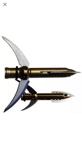 3 broadheads Battle Axe 100Grain 2 blade - Wide. 2 Inch Cut.Expandable ...