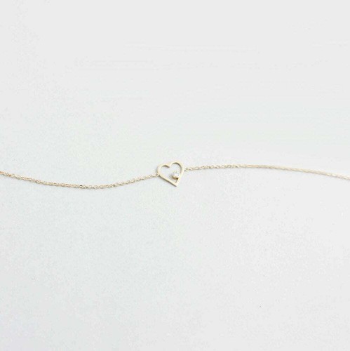 Beautiful Heart Shape Dainty Simulated White 0.03CT Sapphire 935 Silver ...