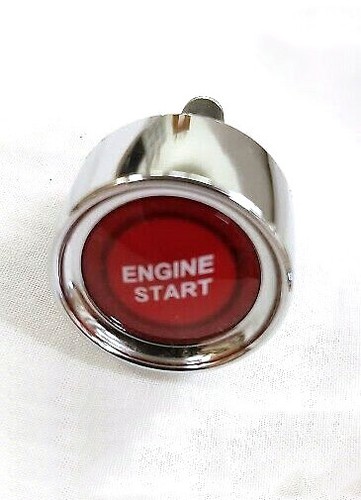 12V Red LED Engine Push Button Start Press Switch Ignition Starter ...