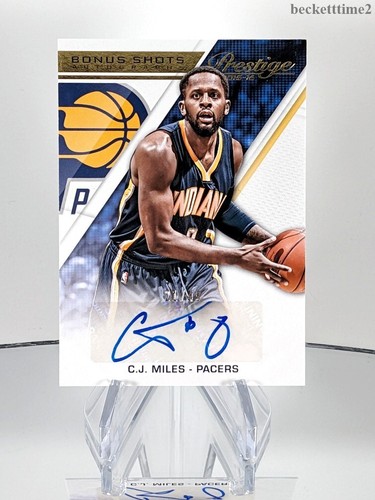 2015-16 Panini Prestige CJ MILES Autograph 21/49 Bonus Shots Auto AU | eBay