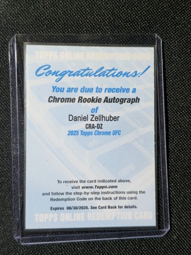 2025 Topps Chrome UFC #CRA-DZ Daniel Zellhuber Auto Autograph ...