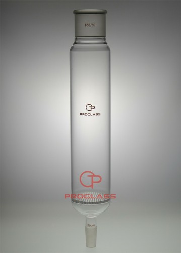 Lab Distillation column pore plate,80mm diameter,Body 300mm,55/50,24/40 ...