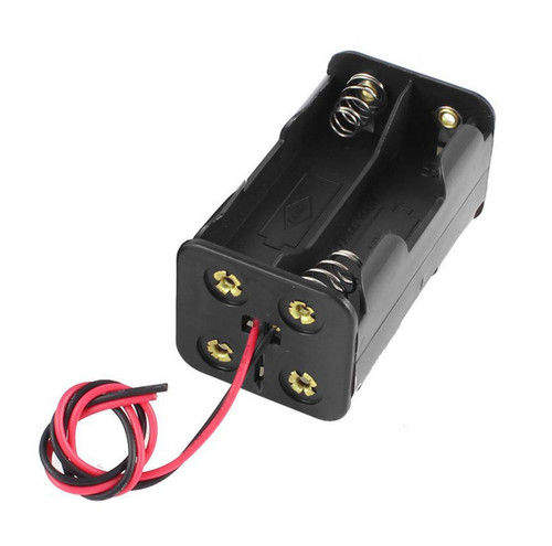 6V Battery Box Dual Slot Holder Case for 4 Packs Standard AA 2A ...