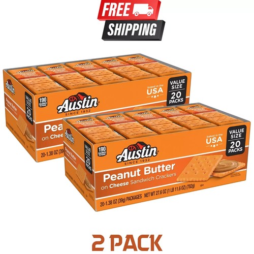 Austin Peanut Butter on Cheese Sandwich Crackers , Snack Crackers 20 ...