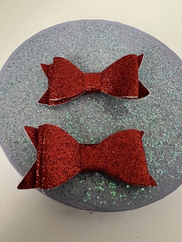 Christmas Holiday Hair Bow Clip Red 3” Set Of 2 | eBay