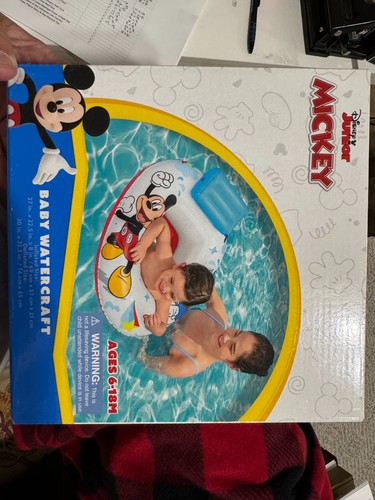 Mickey Mouse Baby/ Toddler Pool Float Watercraft Inflatable Disney ...