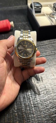 Seiko Essentials Gray Sunray Dial Two-tone Stainless Steel Men's Watch ...