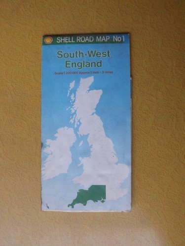 SHELL OIL GAS ROAD MAP NO 1 SW ENGLAND 1978 BRITISH TRAFFIC SIGNS ...