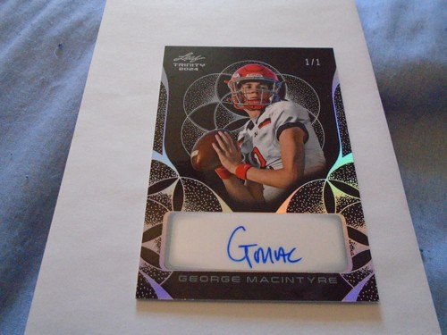 🔥2024 Leaf Trinity - George Macintyre (GMAC) Black/Silver Parallel 1/1🔥 ...
