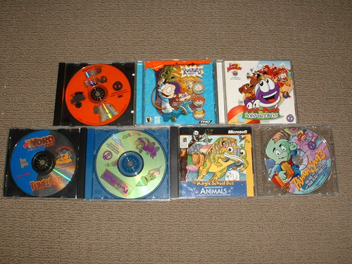 7 CD-ROM Game Disc win/mac Age 3-8 Booklets Pajama Sam,Putt-Putt ...