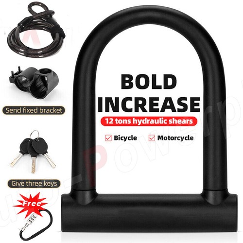Heavy Duty Bike U Lock Anti-theft Cycling Motorcycle Bold Lock ...