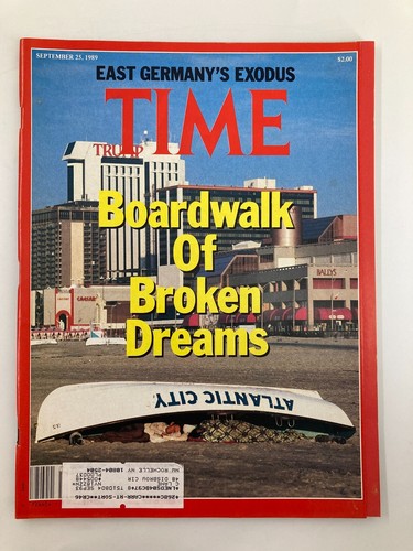 VTG Time Magazine September 25 1989 Boardwalk of Broken Dreams Atlantic ...