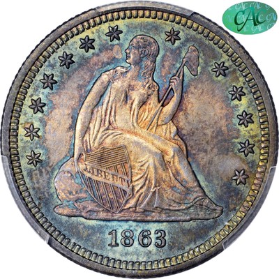 1863 Year Seated Liberty US Quarters (1838-1891) for sale | eBay