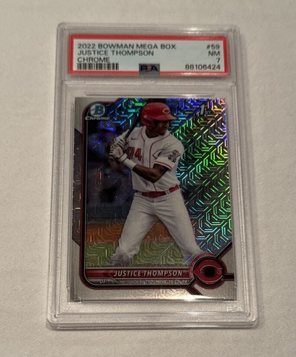 2022 Bowman Chrome Justice Thompson #59 (ROOKIE) PSA 7 Mega | eBay
