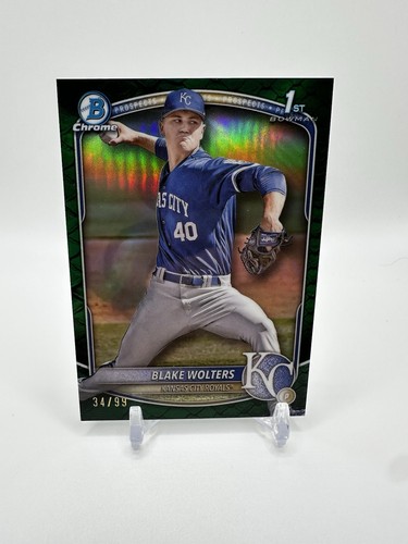 Blake Wolters 2025 Bowman BCP-76 1st Green Reptilian /99 Kansas City ...