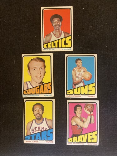 1972-73 basketball including Paul Silas Billy Cunningham and Clem ...