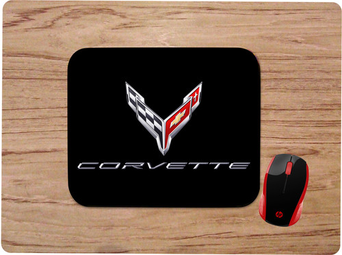CHEVROLET CORVETTE C8 LOGO NON-SLIP NEOPRENE CUSTOM MOUSE PAD FREE ...