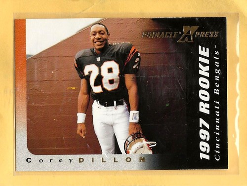 COREY DILLON - 1997 Pinnacle X-Press "Rookie" - #126 - Bengals - Comb ...