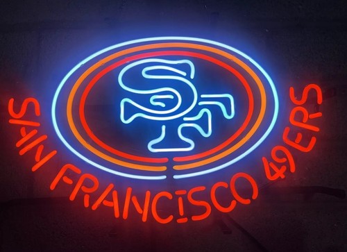 San Francisco 49ers Logo 24"x20" Neon Light Sign Lamp Beer Bar Wall ...