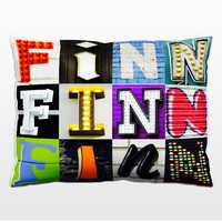 Personalized Pillow featuring the name ADRIAN in photos of sign letters ...