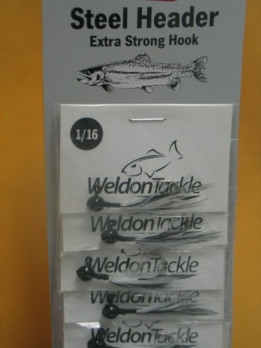 Lot Of 12 Weldon Mini Foo Steel Header Jigs 1/16oz SKUNK Steelhead ...