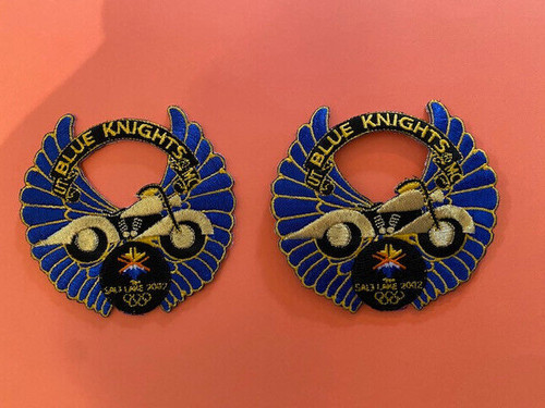 SALT LAKE CITY OLYMPICS 2 PATCHES BLUE KNIGHTS POLICE MOTORCYCLE CLUB 3 ...