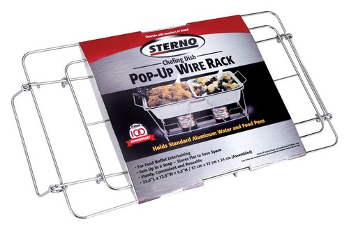 Sterno 70144 Steel Silver Reusable Chafing Dish Wire Rack 22.75 L x 1.5 ...