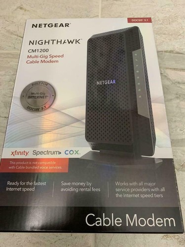 NETGEAR Nighthawk Cable Modem CM1200 – Multi-Gig Speed Modem-NO ...