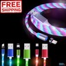 LED Light Up Multicolor Rainbow Charging Charger Cable Cord - All Phone ...