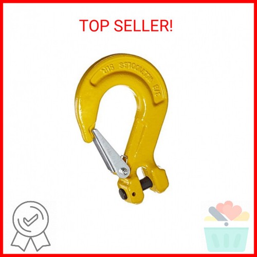 Indusco 47400301 3/8" G80 Clevis Sling Hook with Latch, 7,100 lbs WLL ...