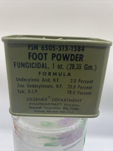Vintage Vietnam War MFD 1970 US Army Military Foot Powder Unused Tin | eBay