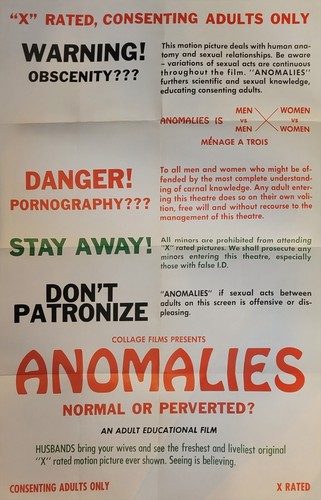 Anomalies 41x27 X-Rated Vintage Poster FAST SHIPPING FROM USA | eBay