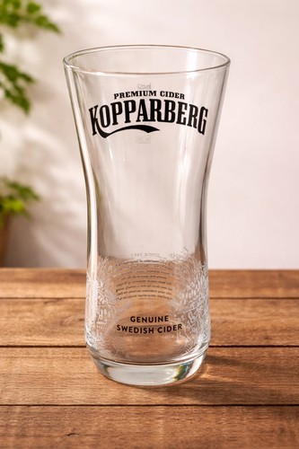 “2x Kopparberg Pint Glasses 500ml Genuine Swedish Cider Pub Bar Glass ...