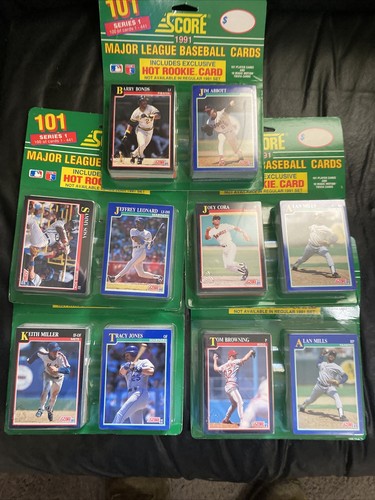 1991 Score MLB Baseball Cards 101 Series 1 Hot Rookie Card FACTORY ...