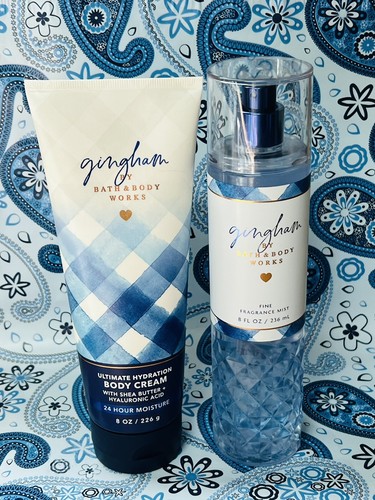 GINGHAM FRAGRANCE MIST SPRAY & HYDRATION CREAM 8 OZ BATH BODY WORKS | eBay