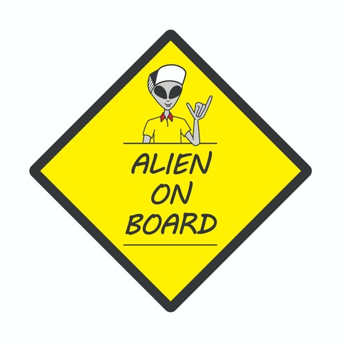 Alien On Board : Decal&Sticker Combo, English, LOW PRICE, FREE SHIPPING ...