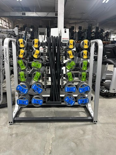 Life Fitness Studio Barbell Set with Rack - Cleaned & Serviced | eBay