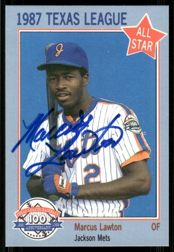 1987 Jackson Mets MARCUS LAWTON Signed Card auto autograph YANKEES | eBay