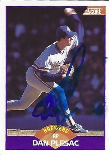 Autographed Signed 1989 Score 320 Dan Plesac Milwaukee Brewers Tough ...