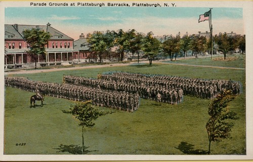 VTG Parade Grounds at Plattsburgh Barracks New York Postcard | eBay