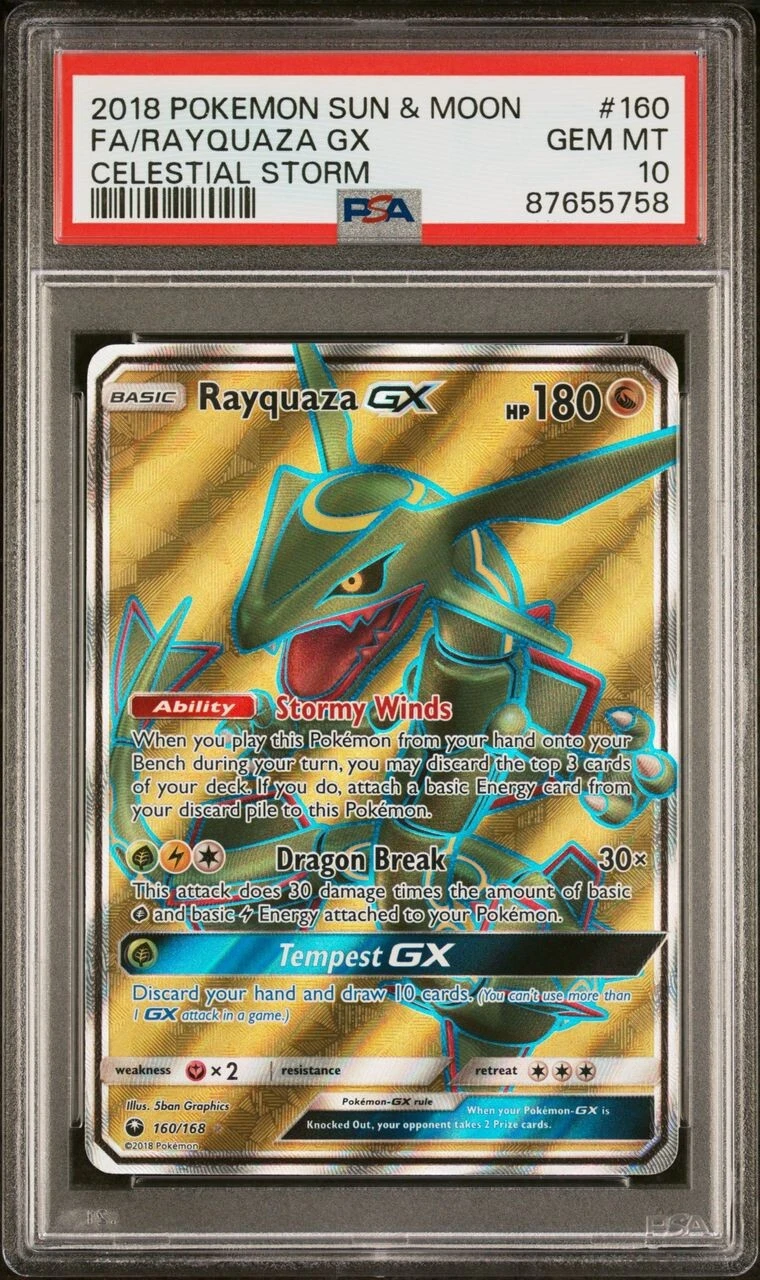 Rayquaza GX 2018 Sun & Moon: Celestial Storm #160/168 Holo (Full Art ...