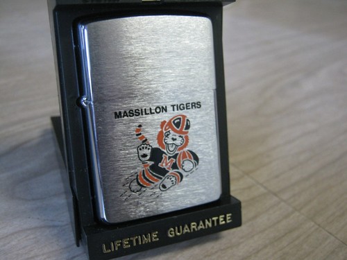 MASSILLON TIGERS FOOTBALL ZIPPO LIGHTER OBIE MASCOT NIB RARE | eBay