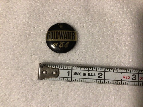 Vintage 1964 Goldwater In ‘64 Political Pin Back Campaign Button ...