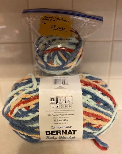 Bernat Baby Blanket Yarn Lot,Button Roses 300g / 10.5oz/ 220yd (+) 54yd ...
