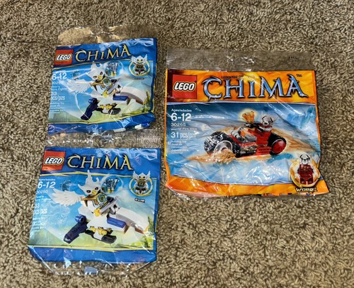LEGO LEGENDS OF CHIMA Worriz' Fire Bike (30265) & 2 Sets of Acro ...