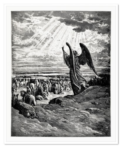Gustave Dore An Angel Appears to the Israelites 11x15.5" 1953 ...
