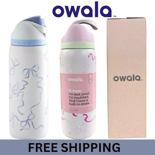 32oz Owala Urban Outfitters Exclusive Tied And True Blue Bows Bottle ...