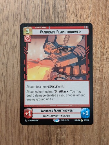 Star Wars Unlimited TCG - SWU - Vambrace Flamethrower - NM Cond | eBay
