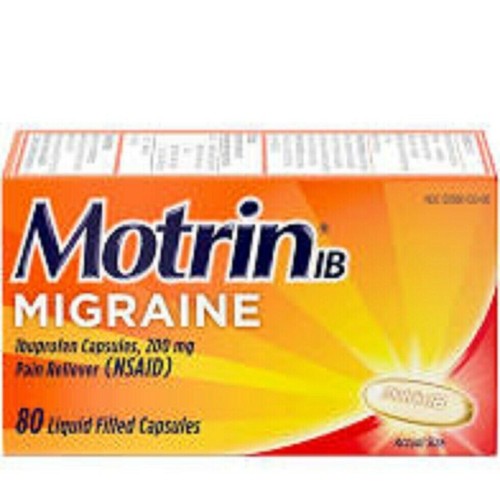 Motrin Ibuprofen Migraine Pain Reliever 80 Liquid Filled Caps exp12/2025 | eBay