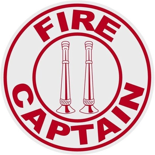 2 Inch Reflective Red Firefighter Fire Captain Bugles Sticker Decal | eBay